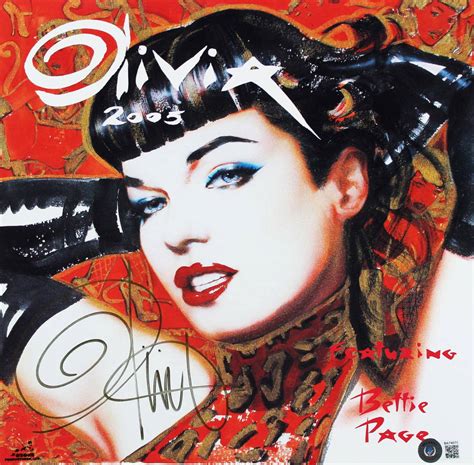 Olivia De Berardinis Signed 2005 Bettie Page Pin Up Art Calendar Bas