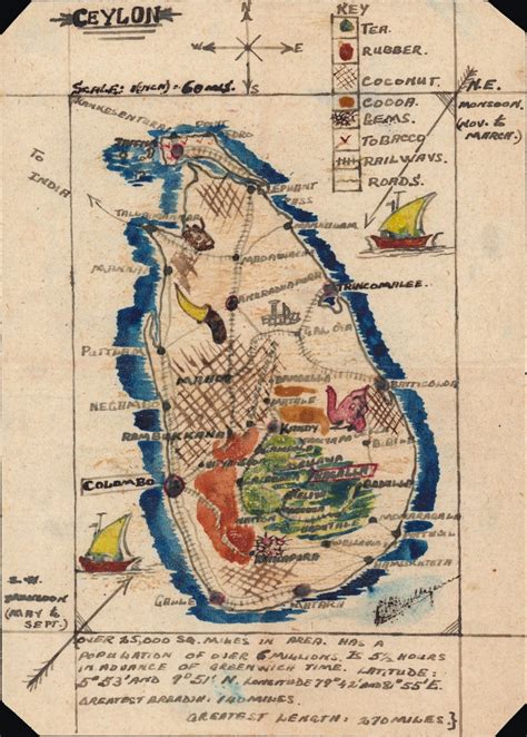 Ceylon World Map