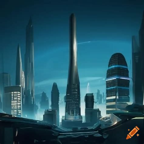 Futuristic sci-fi eco city on Craiyon