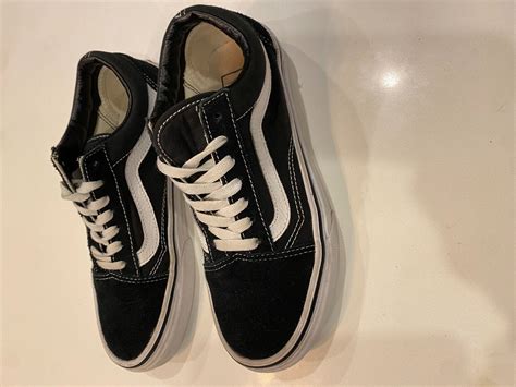 Vans Old Skool Low Blackwhite Skate Shoes Womens 7 Gem