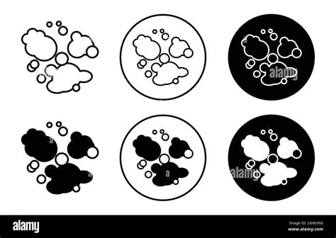 Foam Icon Vector Symbol Or Sign Set Collection In Black And White Outline Stock Vector Image
