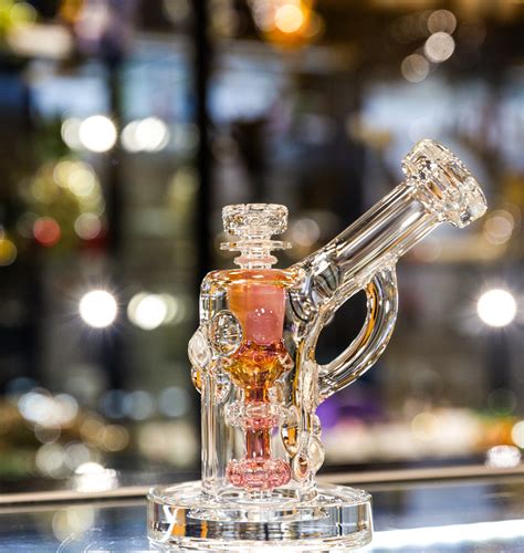 Quartz Castle Fumed Worked Mini Bub W Opal Lions Den Glass
