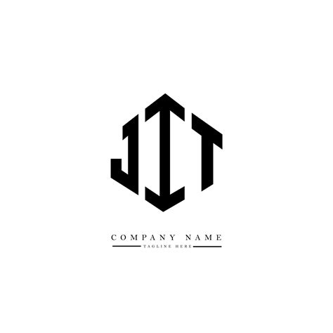 Jit Letter Logo Ontwerp Met Veelhoekvorm Jit Veelhoek En Kubusvorm