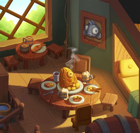 Иллюстрация в таверне в стиле cg | Illustrators.ru