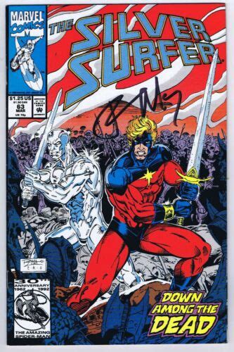 Silver Surfer VF NM Signed W COA Ron Marz Marvel Comics EBay