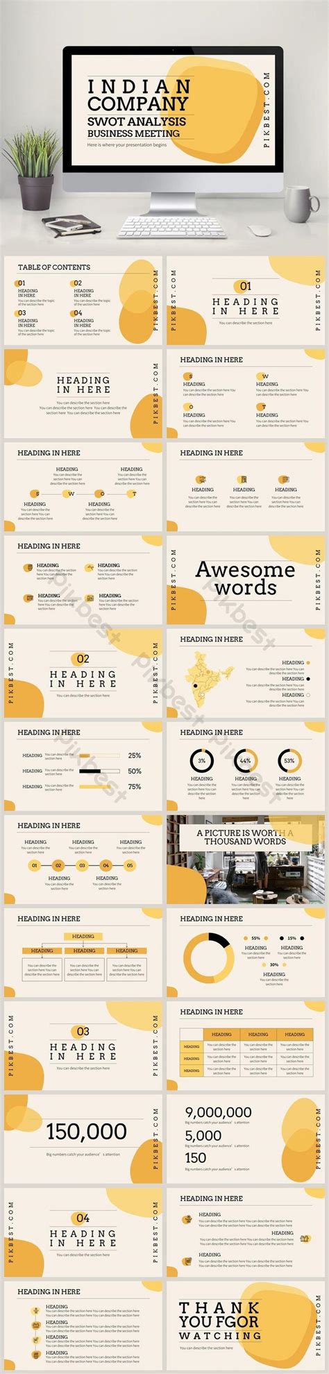 ครีมการประชุมธุรกิจการวิเคราะห์ Swot บริษัทอินเดีย เทมเพลต Powerpoint แบบ Pptx ดาวน์โหลดฟรี