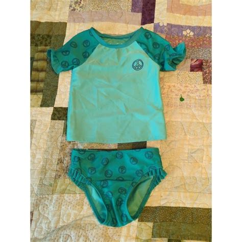Swim Cat Jack 2 Piece Rash Guard Bikini Upf Swimsuit Girls Size 2t