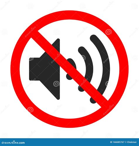 Vector Sign Of Prohibition Of A Volume Sound Stock Illustration Illustration Of Geometric