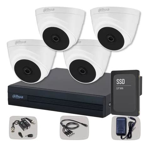 Kit 4 Cámaras De Seguridad Dahua Dvr 8 Ch Full Hd Disco