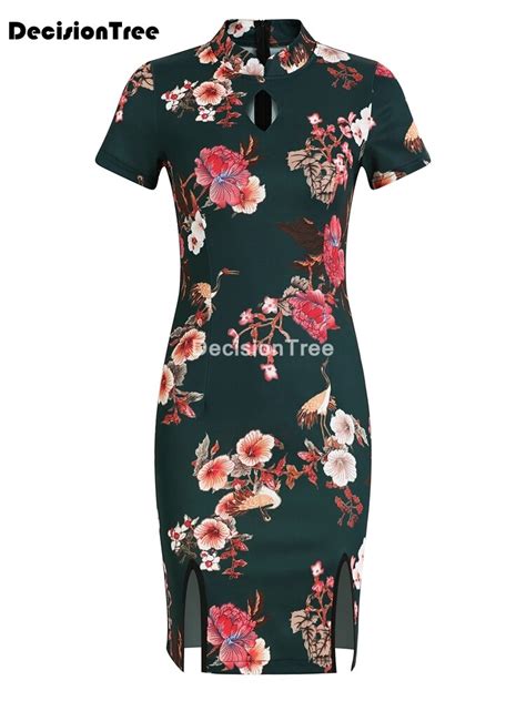 Chinese Dress Sexy Cheongsam Daily Beautiful Short Grandado