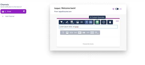 how to use ai to build notifications courier docs