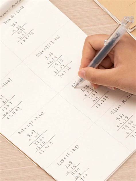 1pc Sectioned Scratch Pad Student Math Calculation Paper Perforated