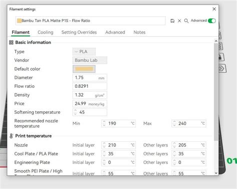 Filament Presets Ams Rbambulab