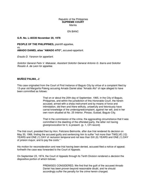 People V Daniel 86 Scra 511 Download Free Pdf Court Of Appeal Of