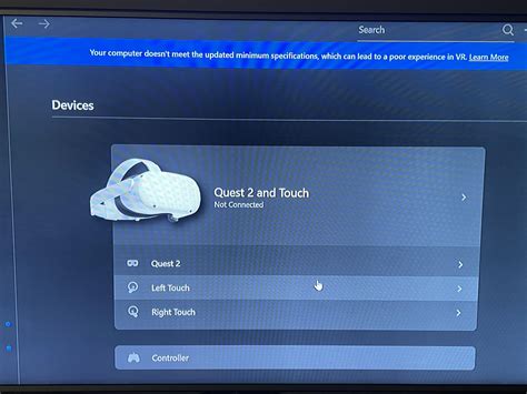 tried playing vr today and this came up this has never happened before
