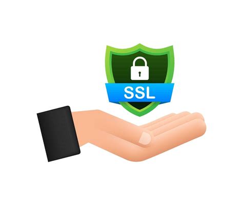 Secure Connection Icon Vector Illustration Isolated On White Background Flat Style Secured Ssl
