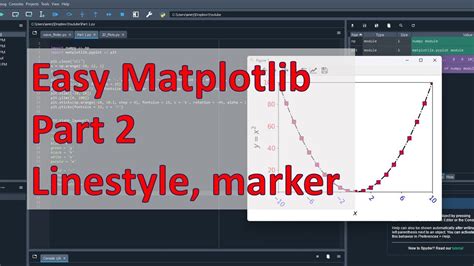 Easy Matplotlib Part 2 Marker Line Style And Colors Youtube
