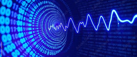 A Spiral Of Binary Code Extends From The Center Of The Image Overlaid