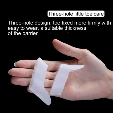 Povihome 10 Pack Pinky Toe Separator Protectors Triple Gel Toe