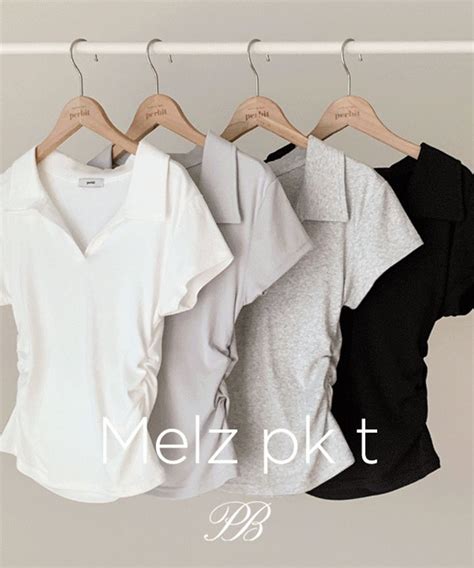 퍼빗 단독제작 멜즈 셔링 세미크롭 피케이 카라 티 4color