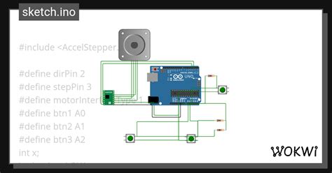 Stepper Test With Serial Wokwi ESP STM Arduino Simulator