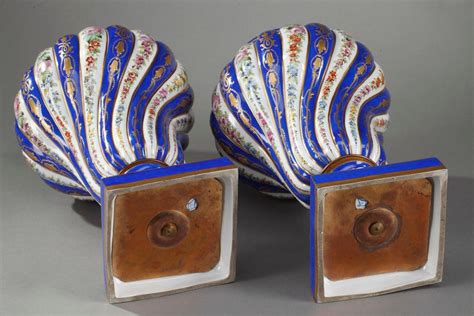 19th Century Pair Of Monumental Porcelain Antique Vases In Sevres Taste