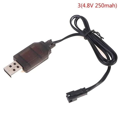 Câble de chargeur USB pour batterie NiMh NiCd SM 2P prise avant