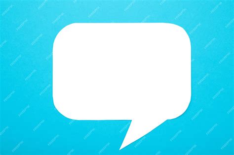 Premium Photo White Paper Speech Bubbles On Blue Background