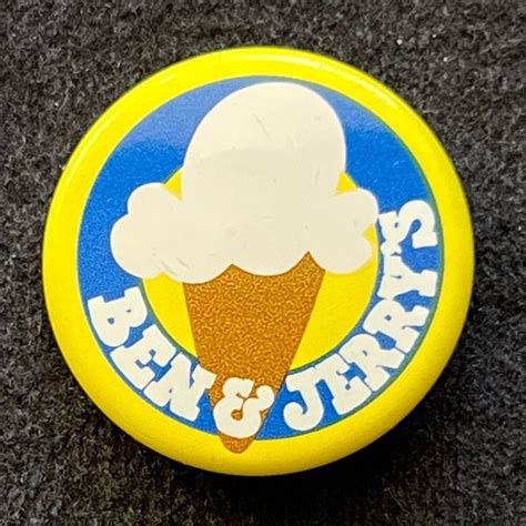 Ben And Jerrys Jewelry Vtg Ben Jerrys Ice Cream Cone Pin Button
