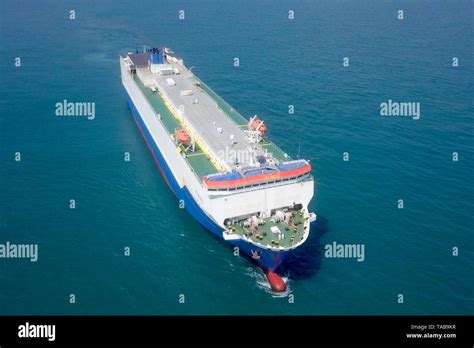 Aerial Image Of A Large Roro Roll Onoff Vehicle Carrier Vessel