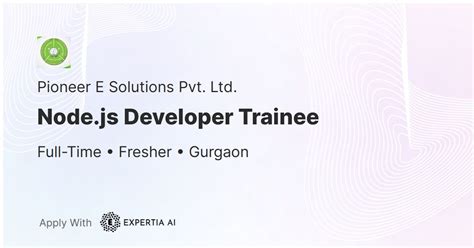 Nodejs Developer Trainee Job Gurgaon Fresher