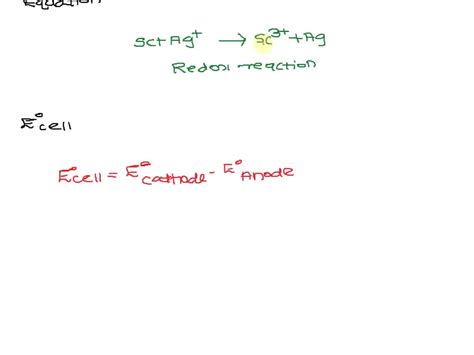 Solved Write The Overall Equation For The Redox Reaction That Occurs