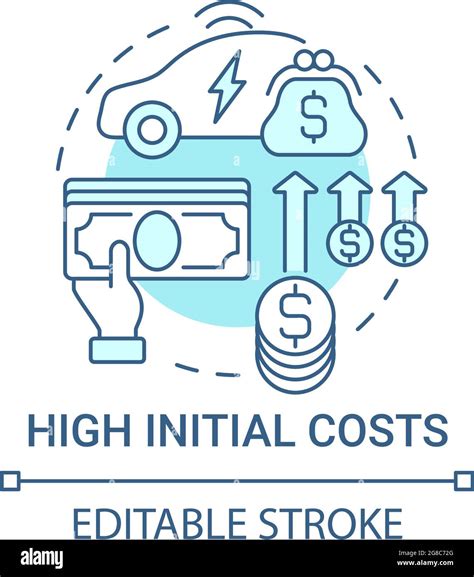 Ev High Initial Costs Concept Icon Stock Vector Image And Art Alamy