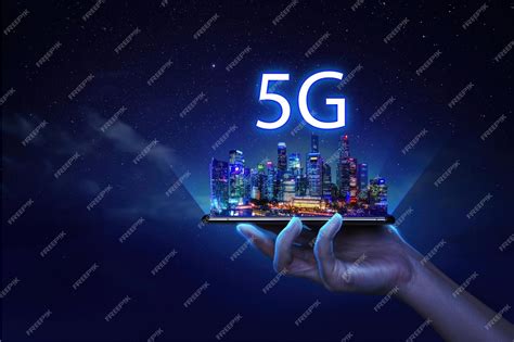 Premium Photo Futuristic Infrastructure Of A Smart Night City Residential Urban Buildings 5g