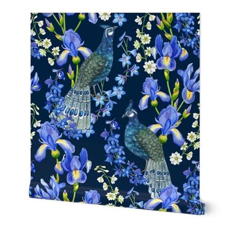 Palawan Peacock Pheasants Wallpaper Spoonflower