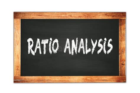 Ratio Analysis Text Written On Wooden Frame School Blackboard Stock