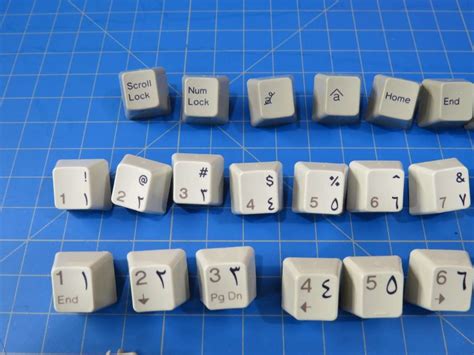 Set Of Ibm Model M Keys English Arabic Legends 77 Key Covers Stems Clickykeyboards