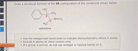 Solved Draw A Structural Formula Of The R Configuration Of Chegg Com