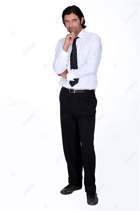 Tall Fellow With Dark Hair Clue Stubble Chin Photo Background And