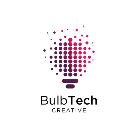 Bulb Tech Logo Icon Bulb Logo Design Colorfull Idea Creative Light