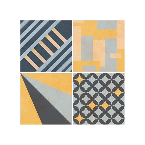 Modern Geometric Tiles Kitchen Adhesive Tiles Stic Grandado