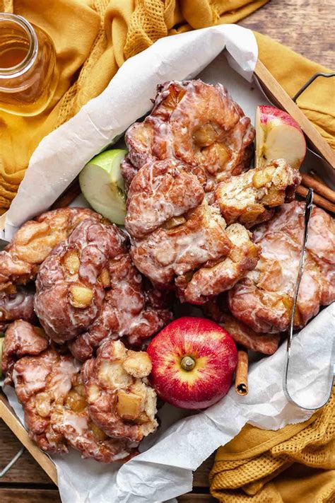 Bakery Style Apple Fritter Donuts Apple Fritter Recipes Apple Fritters Breakfast Recipes