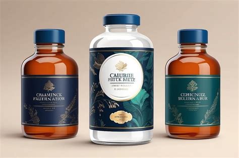 Bottle Label Packaging Design Label Template Design Mock Up Design Premium Ai Generated Image