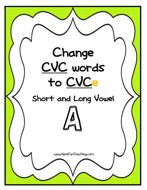 Phonics Cvce Worksheet