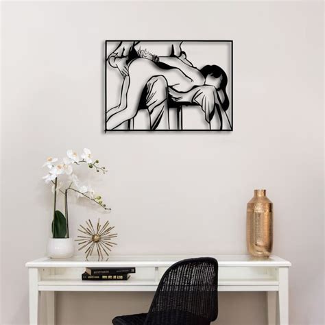Bondage Sex Metal Wall Art Erotic Art Couple Gift Femdom Bedroom Decor Metal Art Comission