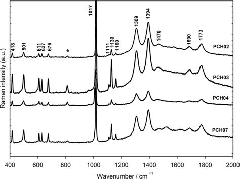 Raman Spectra Of The Ground Layer In The Cross Section Of Samples