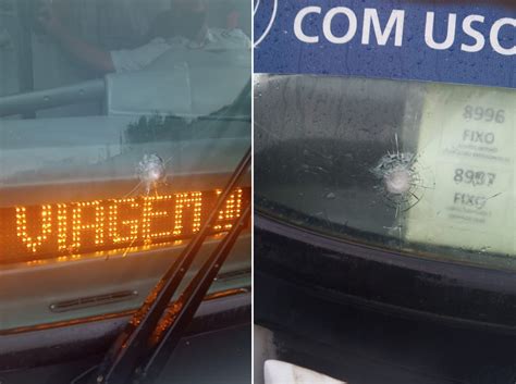 Ônibus São Atingidos Por Pedras Durante Protesto De Caminhoneiros Em