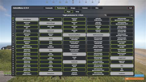 платно Admin Menu Rust Plugins