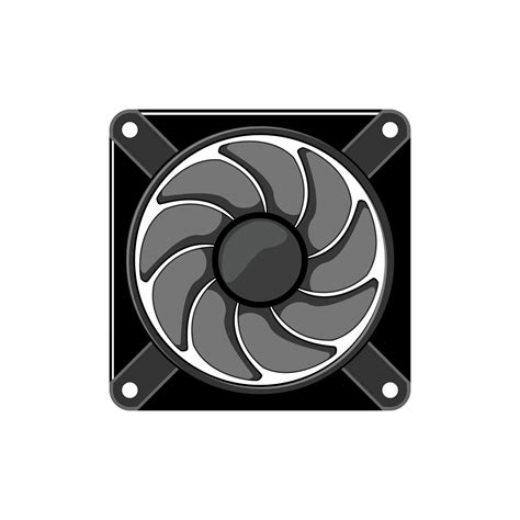 Cpu Cooling Fan Pc Cartoon Vector Illustration 22610651 Vector Art At