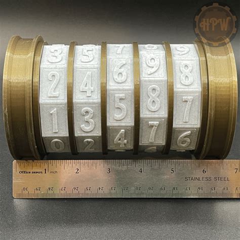 Resettable Cryptex Puzzle Lock Box Hamilton Printworks